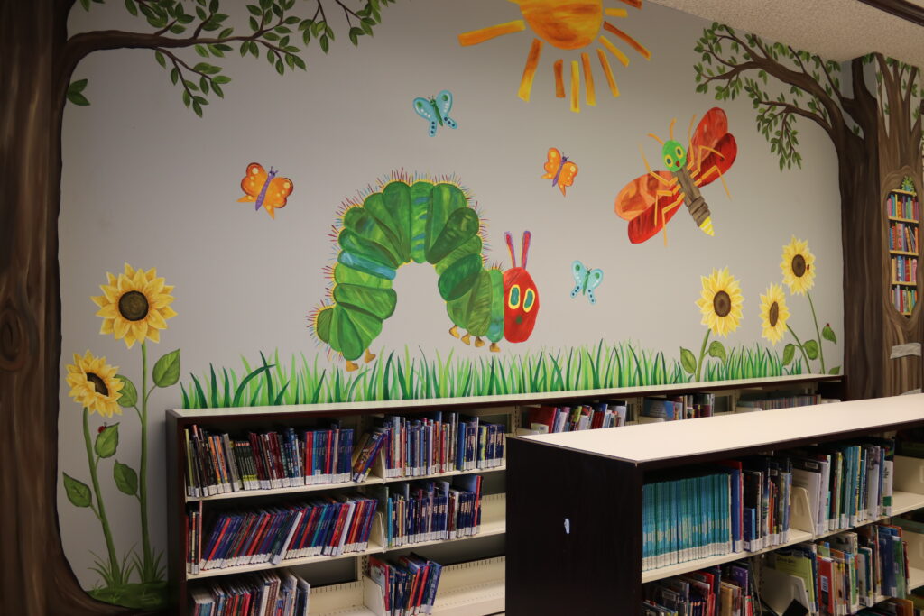 Murals transform Minden library Children’s Room into storybook ...